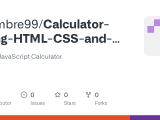 Github Szambre99 Calculator Using Html Css And Javascript Simple