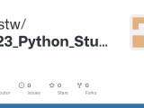 Github Cwstw 2023 Python Study
