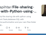 Github Dimapihtar File Sharing Site With Python Using Flask It S