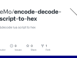 Github Bebemo Encode Decode Lua Script To Hex Encode Decode Lua