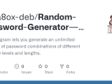 Github Para8ox Deb Random Password Generator Python This Program