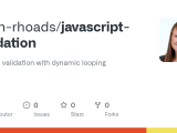 Github Open Rhoads Javascript Validation Js From Validation With