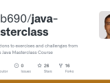 Github Amb690 Java Masterclass My Solutions To Exercises And