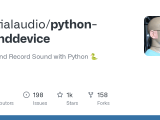 Github Spatialaudio Python Sounddevice Sound Play And Record Sound