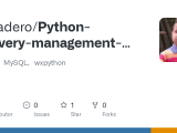 Github Vogadero Python Delivery Management System Python Mysql Wxpython