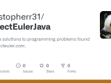 Github Chrisrunyan Projecteulerjava The Java Solutions To