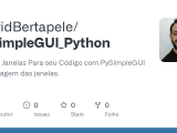 Github Deividbertapele Pysimplegui Python Criando Janelas Para Seu