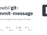Github Knowbl Git Commit Message Git Commit Message Verbs Used By