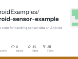 Github Androidexamples Android Sensor Example Example Code For
