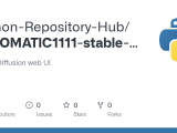 Github Python Repository Hub Automatic1111 Stable Diffusion Webui