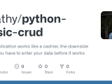 Github Zzathy Python Basic Crud This Application Works Like A
