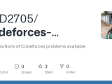 Github Srd2705 Codeforces Python Many Solutions Of Codeforces