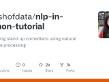 Github Adashofdata Nlp In Python Tutorial Comparing Stand Up