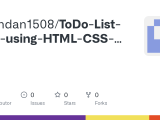 Github Chandan1508 Todo List App Using Html Css Javascript