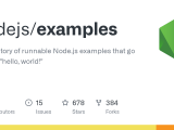 Github Nodejs Examples A Repository Of Runnable Node Js Examples