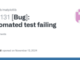 Bug Automated Test Failing Issue 29131 Matplotlib Matplotlib