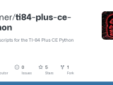 Github Bubner Ti84 Plus Ce Python Python Scripts For The Ti 84 Plus