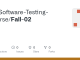 Github Ut Software Testing Course Fall 02