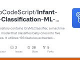 Github Echocodescript Infant Cry Classification Ml Model This