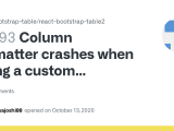 Column Formatter Crashes When Using A Custom Pagination Component