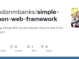 Github Brandonmbanks Simple Python Web Framework Following Along