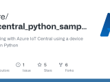 Github Azure Iot Central Python Sample Interacting With Azure Iot