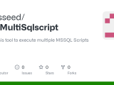 Github Grasseed Runmultisqlscript Using This Tool To Execute