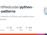 Github Quantifiedcode Python Anti Patterns An Open Collection Of