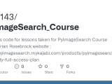 Github Rsc2143 Pyimagesearch Course Contains Code For Lessons Taken