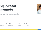 Github Easylogic React Summernote React Extension For Summernote