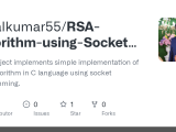 Github Utpalkumar55 Rsa Algorithm Using Socket Programming In C This
