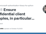 Ensure Confidential Client Samples In Particular Client Credentials