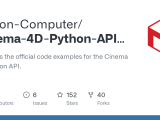 Github Maxon Computer Cinema 4d Python Api Examples Contains The