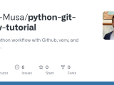 Github Eric Musa Python Git Venv Tutorial Basic Python Workflow With
