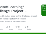 Github Microsoftlearning Challenge Project Variable Data In Csharp