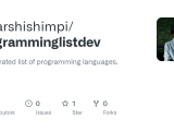 Github Devarshishimpi Programminglistdev ёяул A Curated List Of