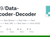 Github Cut9 Data Encoder Decoder Base64 Text Binary Text Hex Text