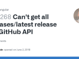 Can T Get All Releases Latest Release Via Github Api Issue 24268
