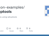 Github Python Examples Setuptools Examples Using Setuptools