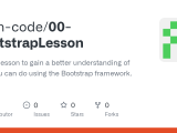 Github Jtech Code 00 Bootstraplesson Simple Lesson To Gain A Better