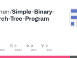 Github Cpphen Simple Binary Search Tree Program