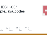 Github Rathesh 03 Sample Java Codes