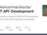Github Srimani Programmer Rest Api Development This Repository Is