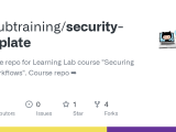 Github Githubtraining Security Template Template Repo For Learning