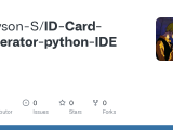 Github Tenyson S Id Card Generator Python Ide