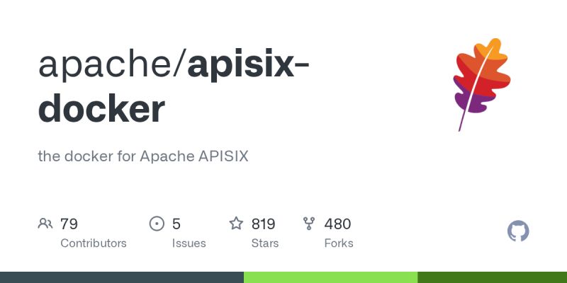GitHub - apache/apisix-docker: the docker for Apache APISIX
