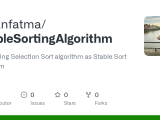 Github Erkanfatma Stablesortingalgorithm Converting Selection Sort