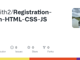 Github Nimith2 Registration Form Html Css Js