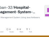 Github Athiban 32 Hospital Management System Using Java Netbeans