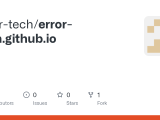 Github Error Tech Error Tech Github Io Pwa